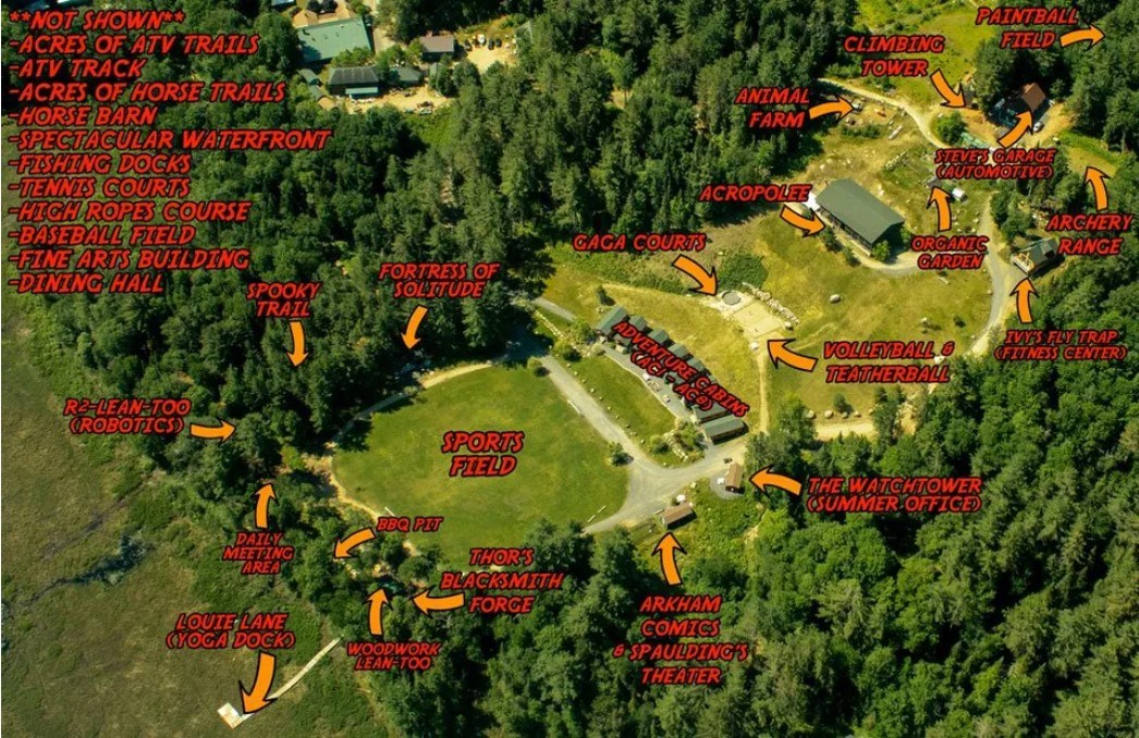 Updated Camp Map! | Long Lake Camp Adventures